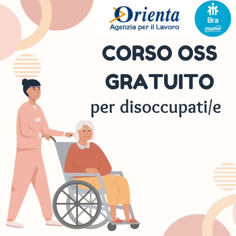 CORSO OSS GRATUITO CON INSERIMENTO LAVORATIVO AL TERMINE – INFORMAGIOVANI BRA